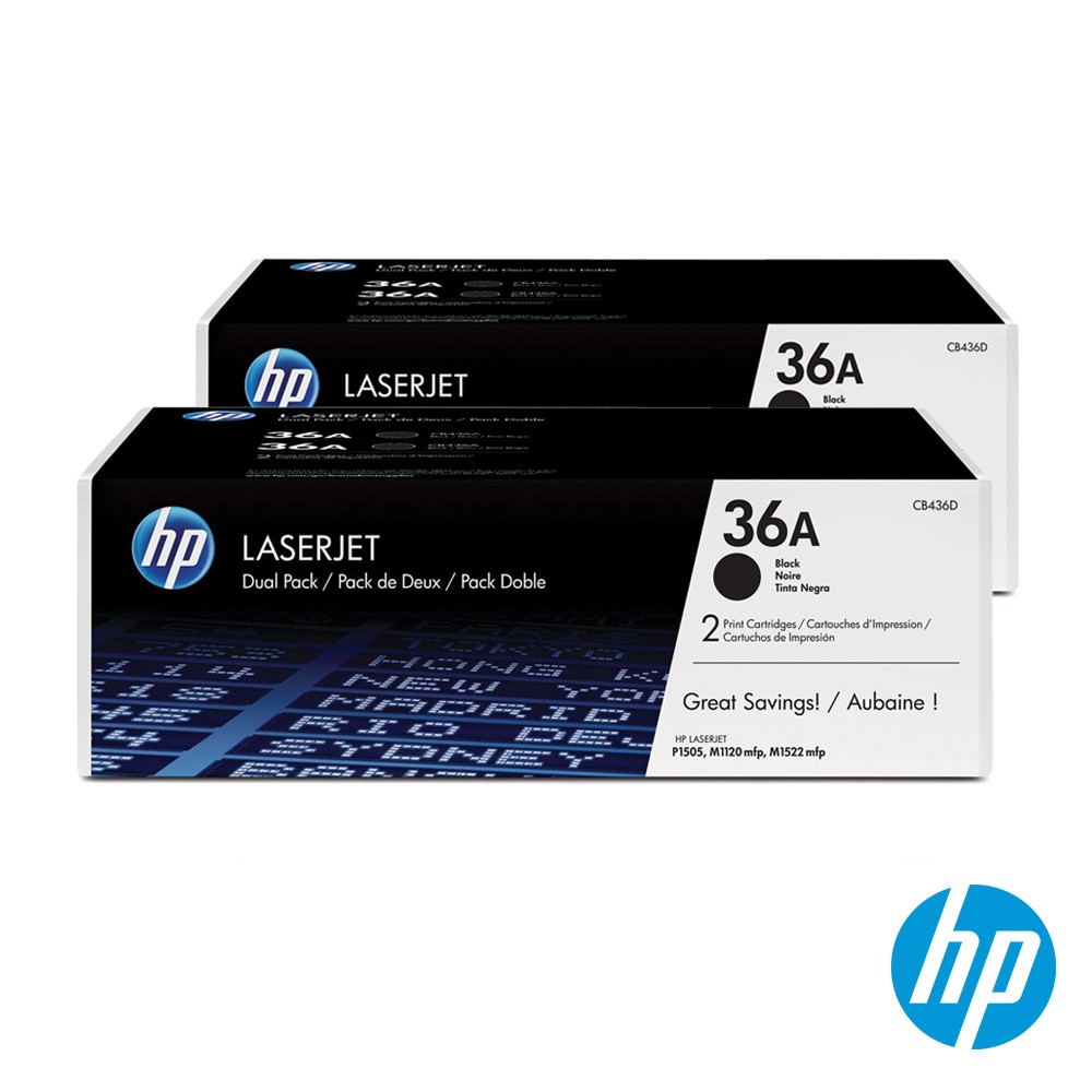[超級碳粉]含稅 原廠 HP CB436A 36A 436 M1522 M1120 P1505 全新碳粉匣 36 雙包裝 | 蝦皮購物