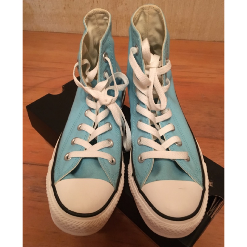 Converse All star light blue/baby blue 淺藍/藍 高筒帆布鞋 | 蝦皮購物