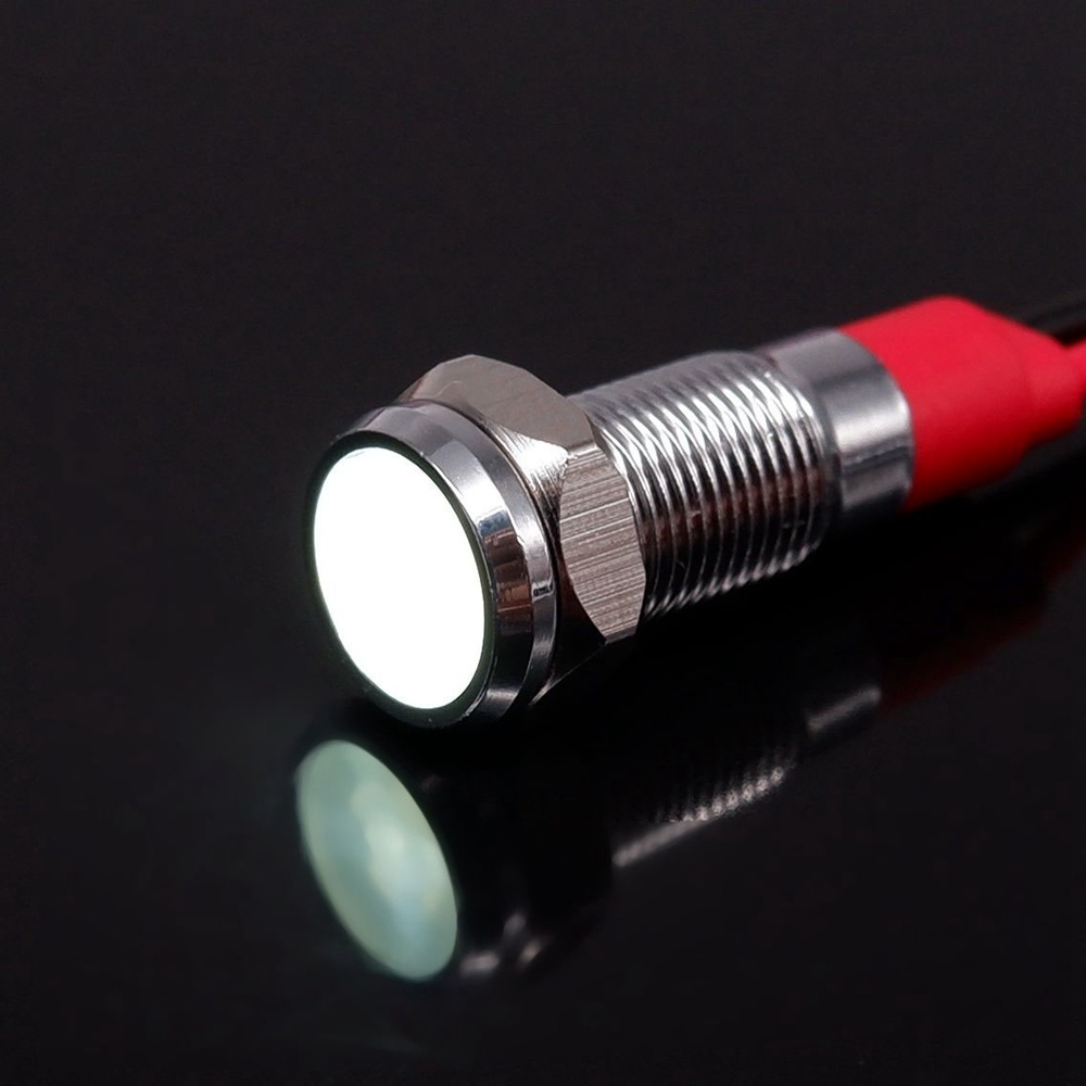 6mm金屬指示燈 LED電源警示燈 迷你高亮信號燈 導線 3V 5V 12V 24V 220V 紅橙藍綠白 帶線 | 蝦皮購物