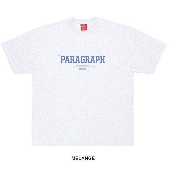 【PARAGRAPH】S7 NO.49 TM BLUE LOGO TEE 藍色文字 短T (MELANGE 雪花灰) | 蝦皮購物