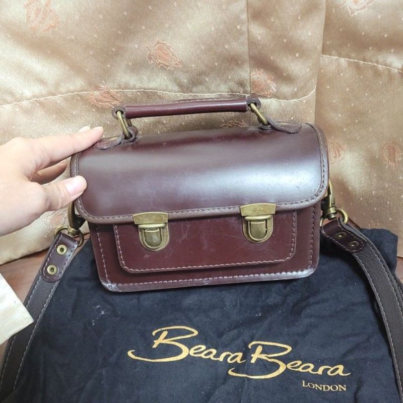 英國品牌beara beara Santa Anna mini brown 二手八成新 | 蝦皮購物