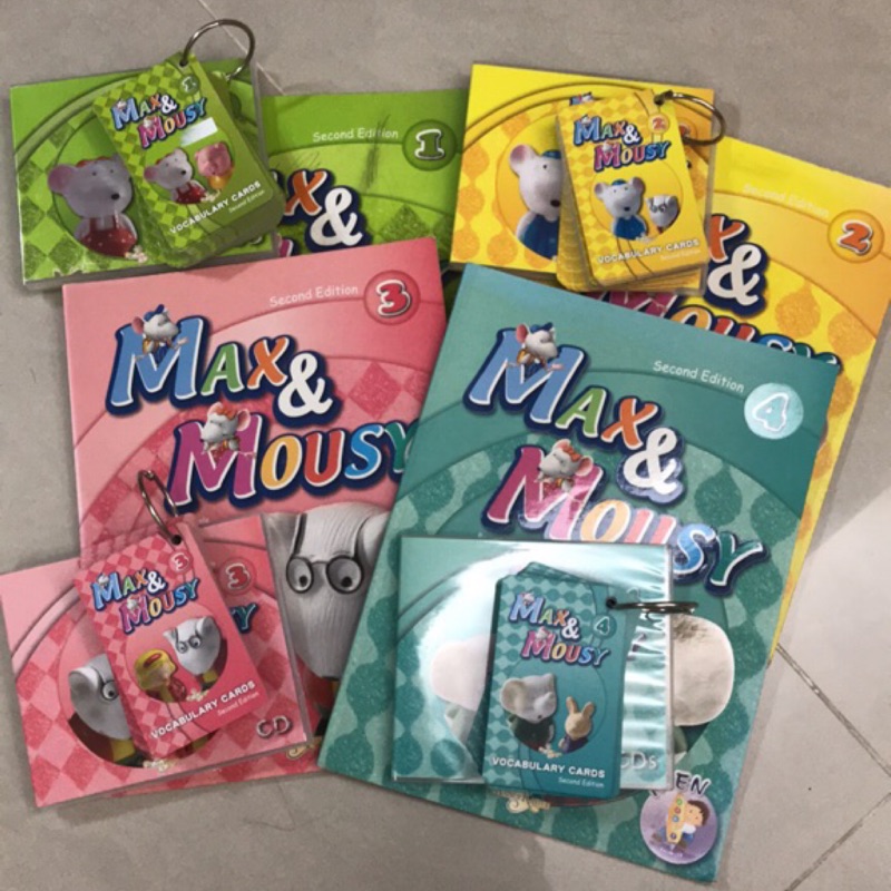 Max & Mouse 第一冊到第四冊全套含書本，字卡，CD（第一冊售出） | 蝦皮購物