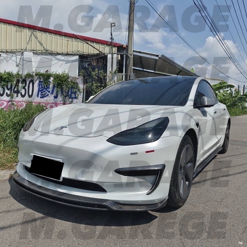 【M.GARAGE】TESLA Model 3 ART ATS 碳纖維 前下巴 側裙 尾翼 後下擾流 實裝 改裝 套件 | 蝦皮購物