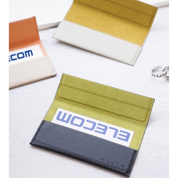 (現貨) 日本Elecom Minio 超薄名片夾 黑色 卡夾 開口有磁吸 攜帶方便可放15張左右 | 蝦皮購物