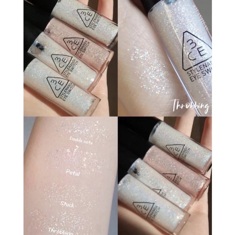 【mumu hoi】3ce eye switch double note 人魚眼影 眼影蜜 亮片眼影蜜 臥蠶眼影蜜 | 蝦皮購物