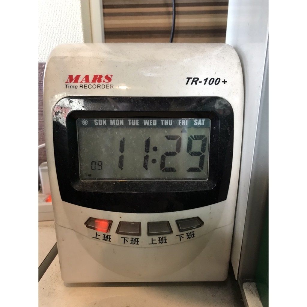 Vertex TR-100 【變色螢幕】微電腦打卡鐘 同 MARS款，使用約1年，9成新，送考勤卡 | 蝦皮購物
