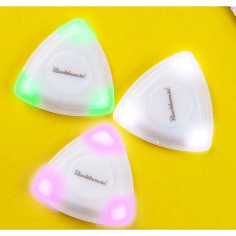 【老羊樂器店】開發票 發光彈片 Rockhouse 大三角 LED 發光PICK 三邊厚度 匹克 撥片 彈片 | 蝦皮購物