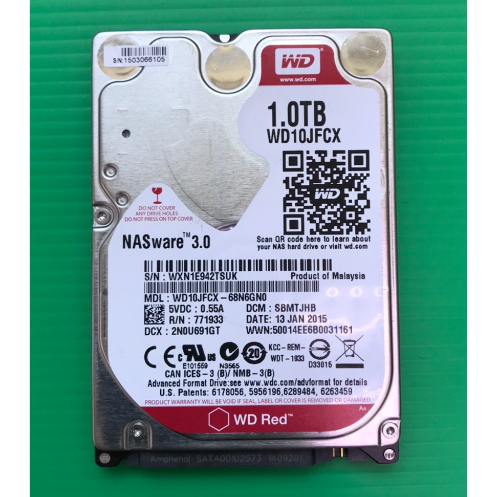 WD10JFCX 紅標 1TB 2.5吋NAS專用硬碟 | 蝦皮購物