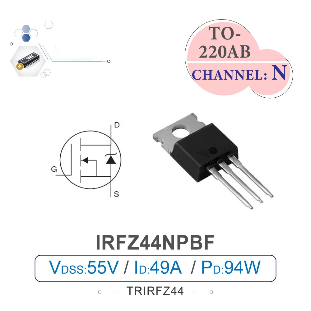 {新霖材料}IRFZ44NPBF HEXFET Power MOSFET 場效電晶體 N-CHANNEL IRF44 | 蝦皮購物