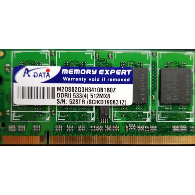 ADATA 512MB DDR2 533 SODIMM DRAM MODULE 威剛 1.8V 筆電 筆記型記憶體模組 | 蝦皮購物