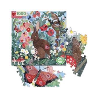 台灣總代理eeBoo 1000片拼圖 -罌粟兔子 Poppy Bunny | 蝦皮購物