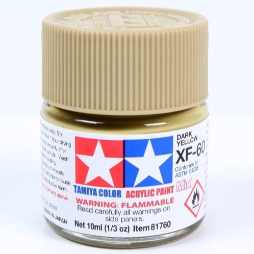 弘萬吉 TAMIYA 田宮 水性壓克力漆 XF-60 消光暗黃色 10ml 貨號XF60 | 蝦皮購物