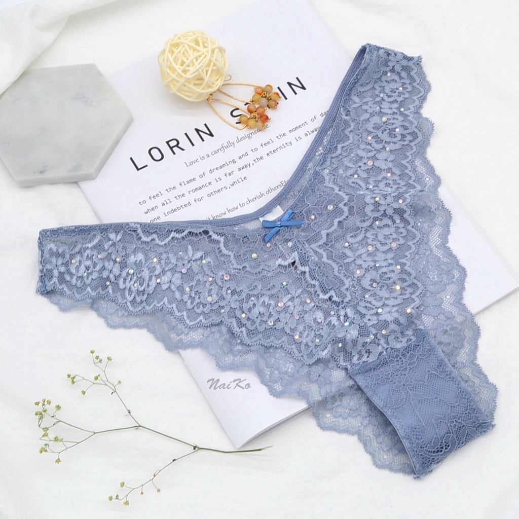 女性感蕾絲內褲 情趣低腰假丁高衩三角褲 透視翹臀 簍空半透明 純棉 吸濕吸汗透氣 蝴蝶結 現貨 NaiKo | 蝦皮購物
