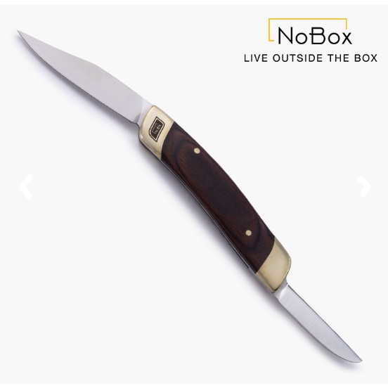 露營好幫手~~NoBox 01-0008 雙刃口袋刀 Double Blade Pocket Knife【原木色】 | 蝦皮購物