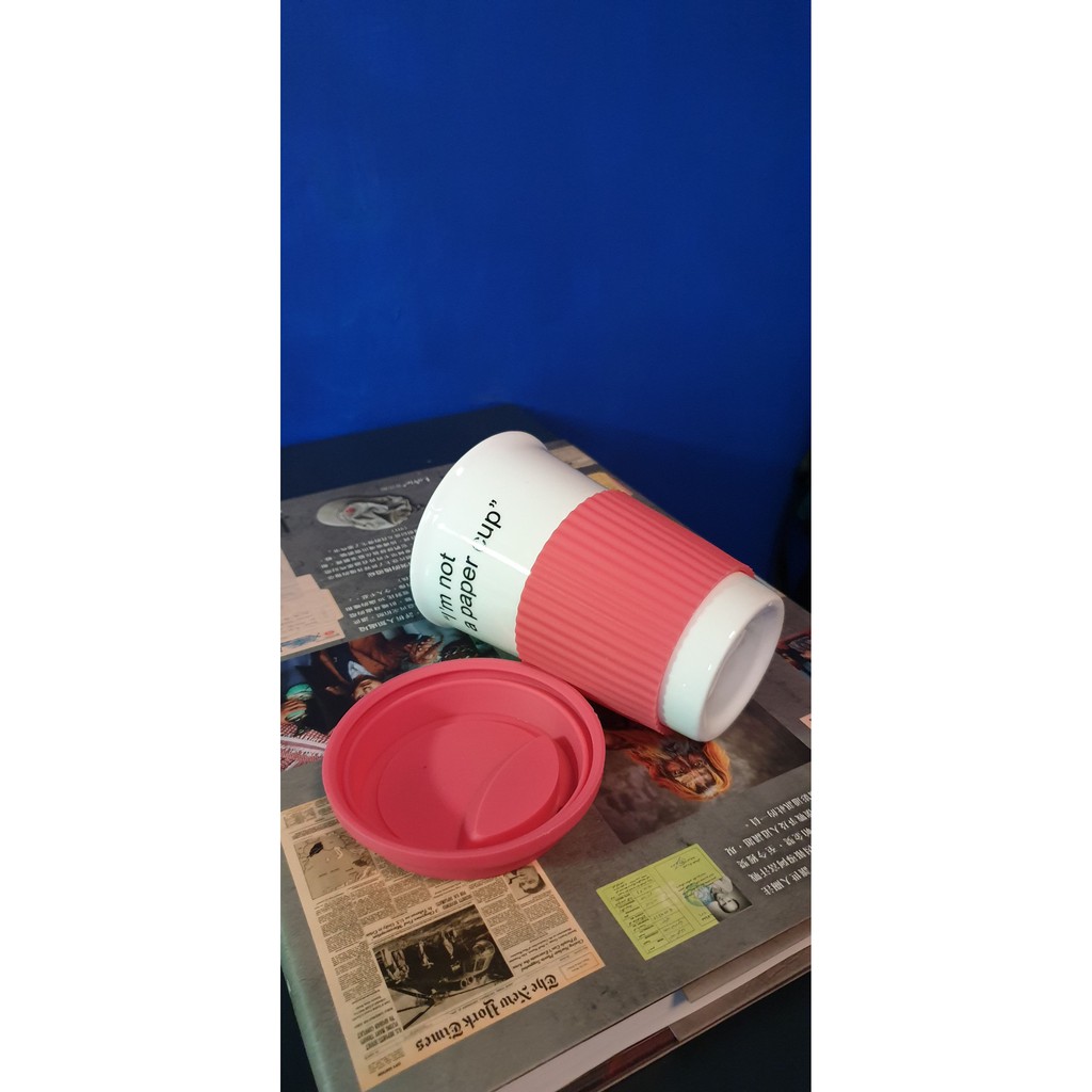 【全新現貨】 I'm not a paper cup 環保杯 陶瓷杯 咖啡杯 | 蝦皮購物