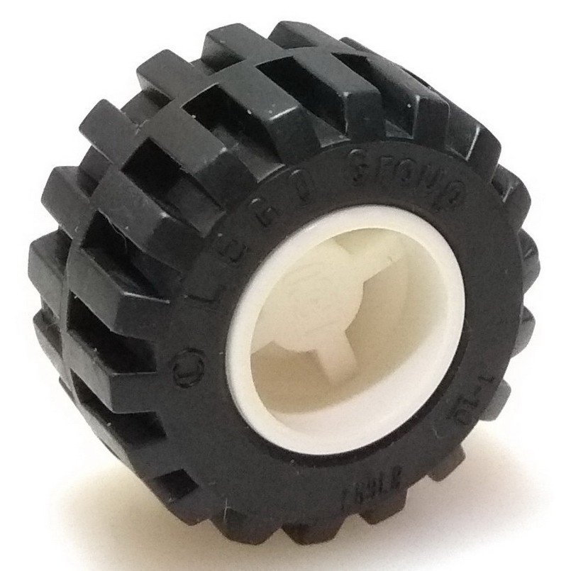 《安納金小站》 樂高 LEGO 87697 + 6014 黑色 白色 車 輪胎 輪框 胎皮 汽車 二手 零件 | 蝦皮購物