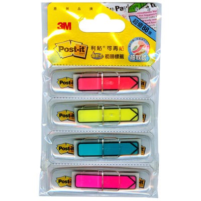 3M 684-4 利貼 抽取式 箭頭標籤紙 (螢光四色) | 蝦皮購物