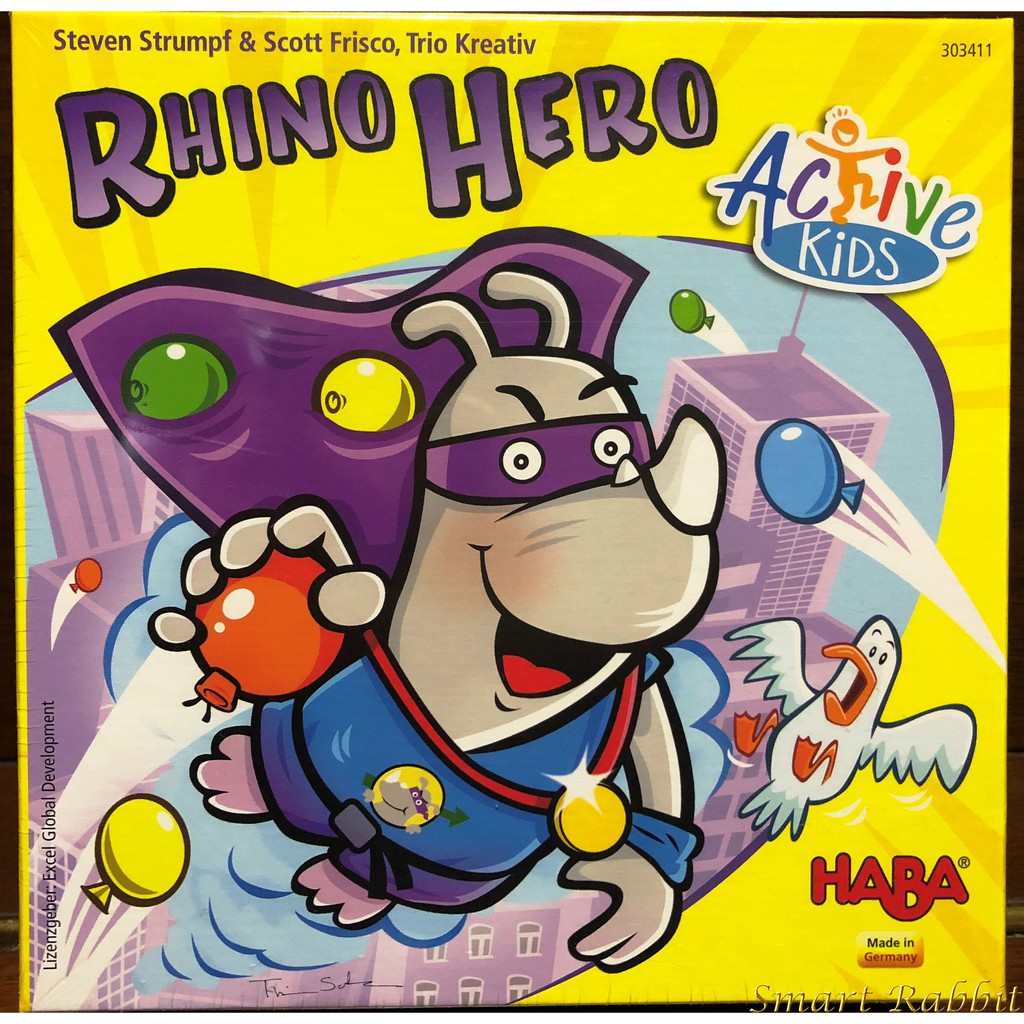 【點子兔】HABA Rhino Hero-Active Kids 超級犀牛 兒童版 | 蝦皮購物