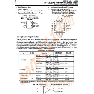 113線性 TI LM311P DIP-8 運算放大 LM311 HA17311 LM311 >>10個 | 蝦皮購物