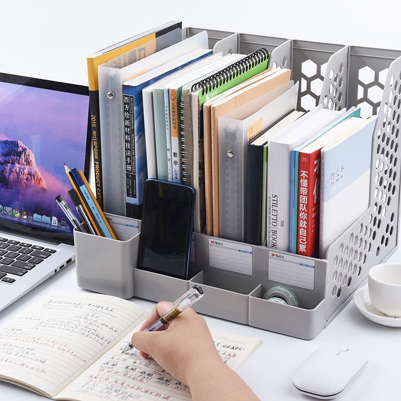 文件收納架 文件架 書架晨光文件夾收納盒加厚文件架立式書架書立桌面辦公用文件框文件欄 | 蝦皮購物