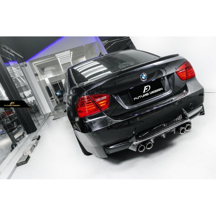【Future_Design】BMW E90 台規 M3 保桿專用 V款 V牌 抽真空 卡夢 後下巴 | 蝦皮購物