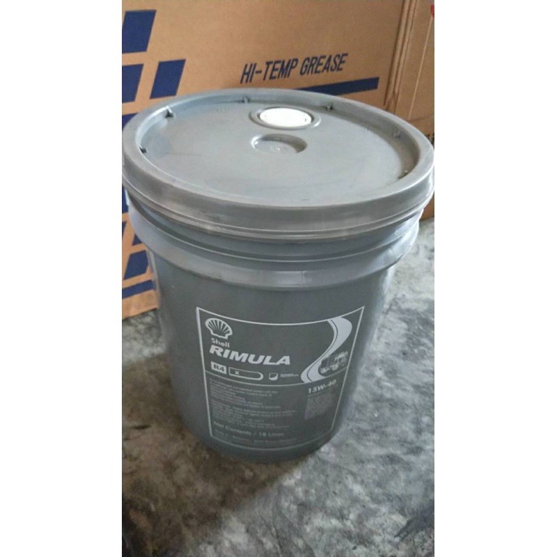 【殼牌Shell】Rimula R4X 15W40、重車柴油引擎機油，18公升/桶裝【CI4-四期車-汽柴油共軌式】 | 蝦皮購物