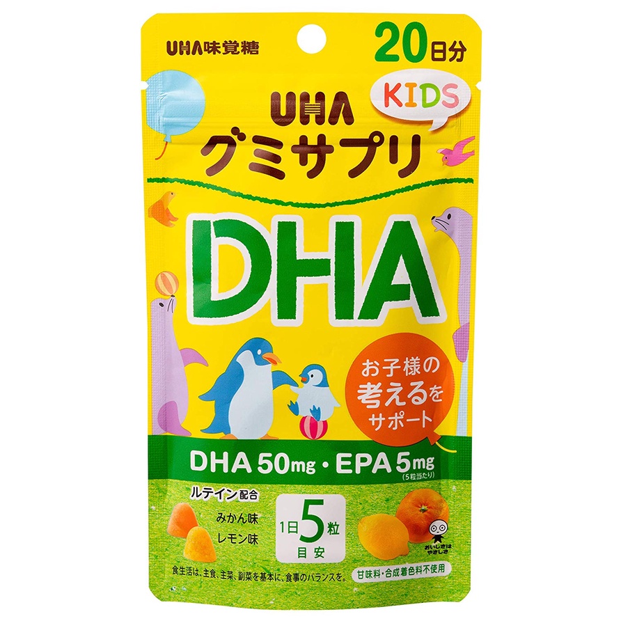 UHA味覺糖 KIDS 鈣+鐵 DHA 肝油 B群 維他命C 維他命D 維他命E 營養軟糖 成長期 營養好吃 日本直送 | 蝦皮購物
