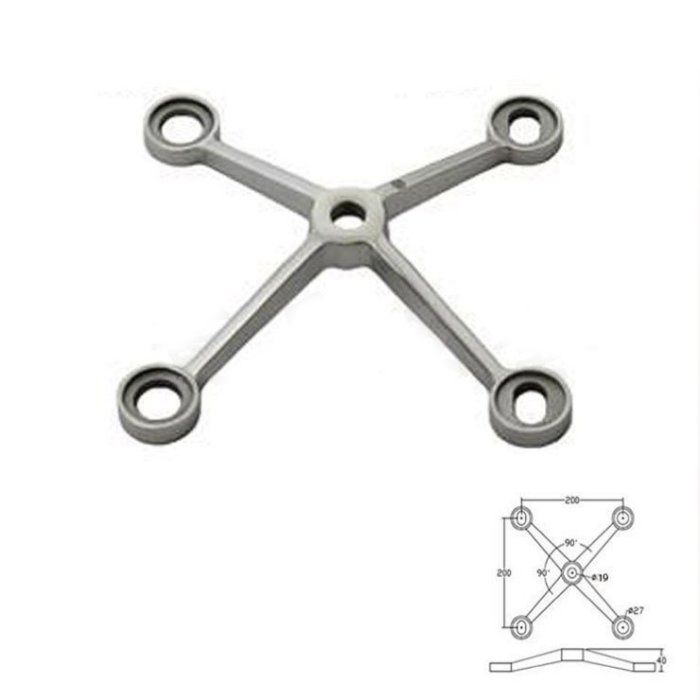 【singcoco】304材質 4爪 玻璃爪具 不銹鋼玻璃固定件 玻璃帷幕牆 不銹鋼爪具 爪件夾具 點支撐爪具 | 蝦皮購物