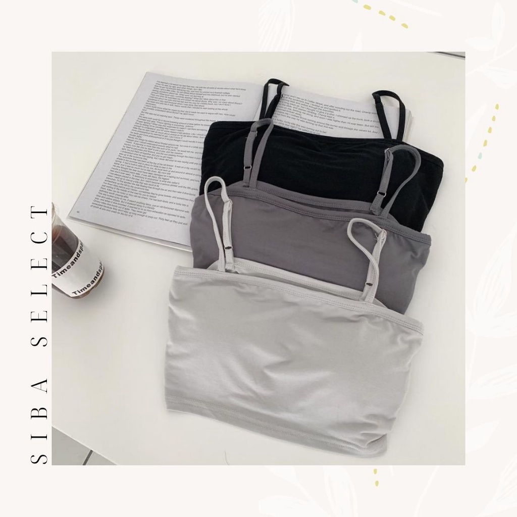 【SiBA Girl】YIFAN-8859 現貨 細肩帶可調 平口小可愛(可調長度/14色) 罩杯可拆 8A | 蝦皮購物