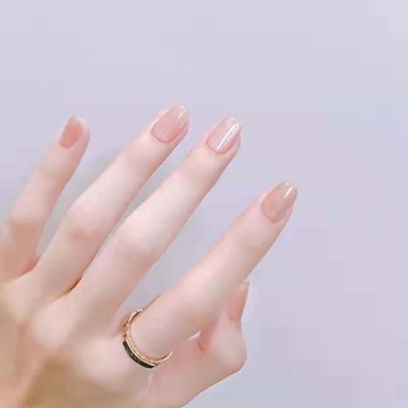 【滿799免運】學生清新短款方圓純色冰透裸色穿戴美甲假指甲貼片成品甲片顯白jioyh kJHu | 蝦皮購物