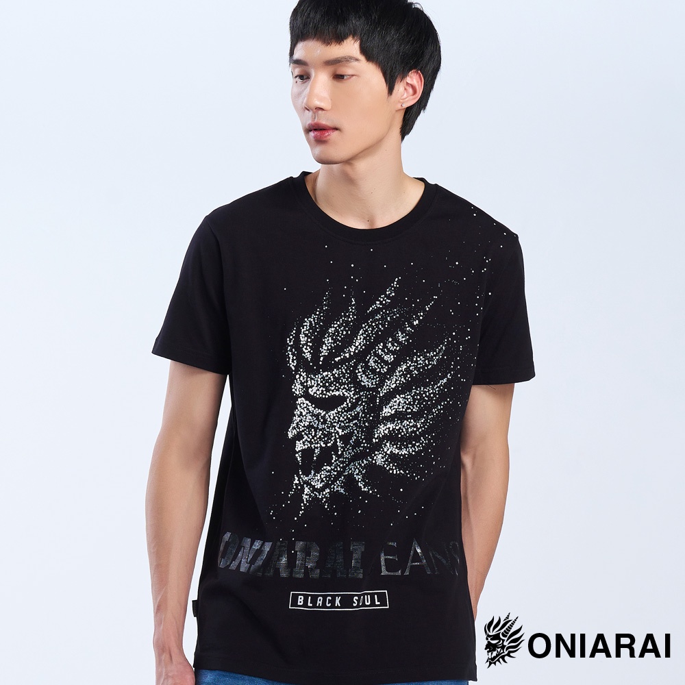 BLUE WAY 鬼洗 ONIARAI-黑魂重工點狀側鬼短TEE(黑) | 蝦皮購物