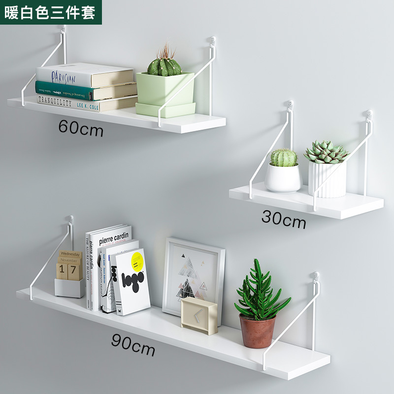 牆上置物架牆面免打孔一字隔板掛牆壁掛電視牆裝潢臥室書架層板架 | 蝦皮購物