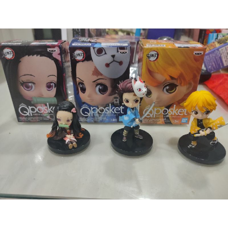 Qposket petit vol.1 禰豆子/碳治郎/善逸 初版 代理 公仔，拆擺品 無內袋 無損 | 蝦皮購物