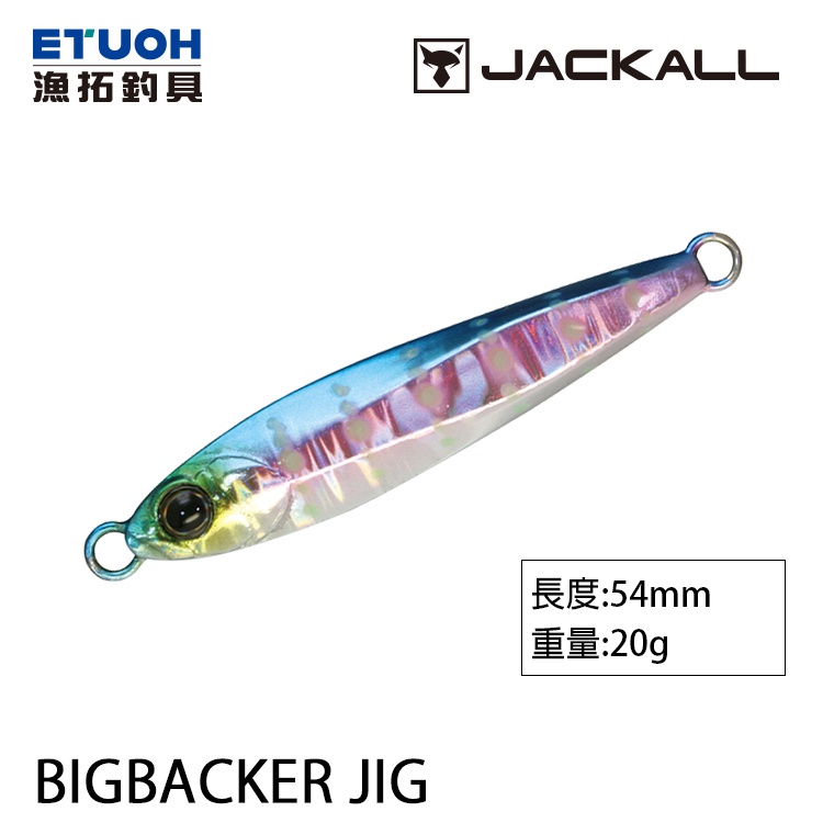 JACKALL BIG BACKER JIG 20g [漁拓釣具] [岸拋鐵板] | 蝦皮購物
