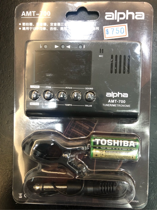 三一樂器 Alpha AMT-700 電吉他 木吉他 提琴 烏克麗麗 貝斯 三合一 調音 節拍器 贈拾音夾 | 蝦皮購物