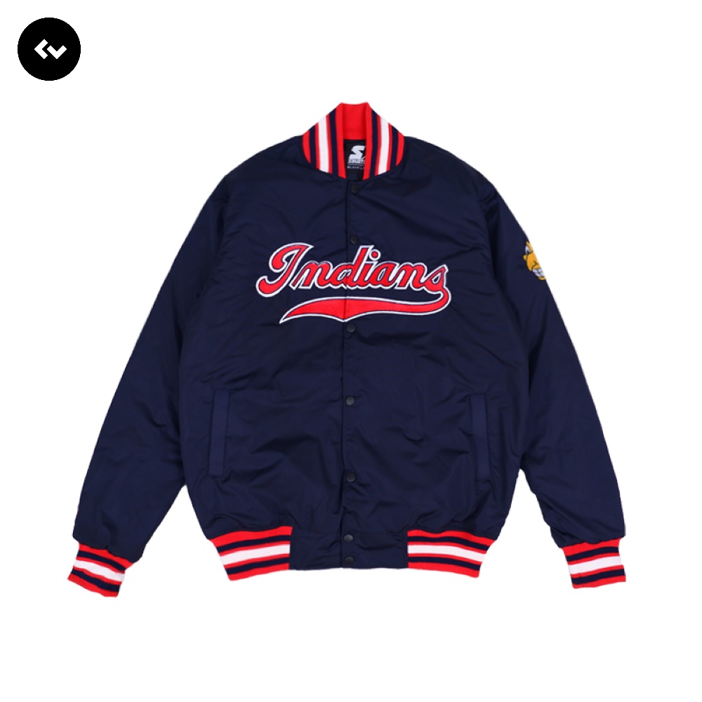 Varsity JACKET INDIANS Clear 和海軍 OHIO MLB 棒球 Teaam VINTAGE | 蝦皮購物