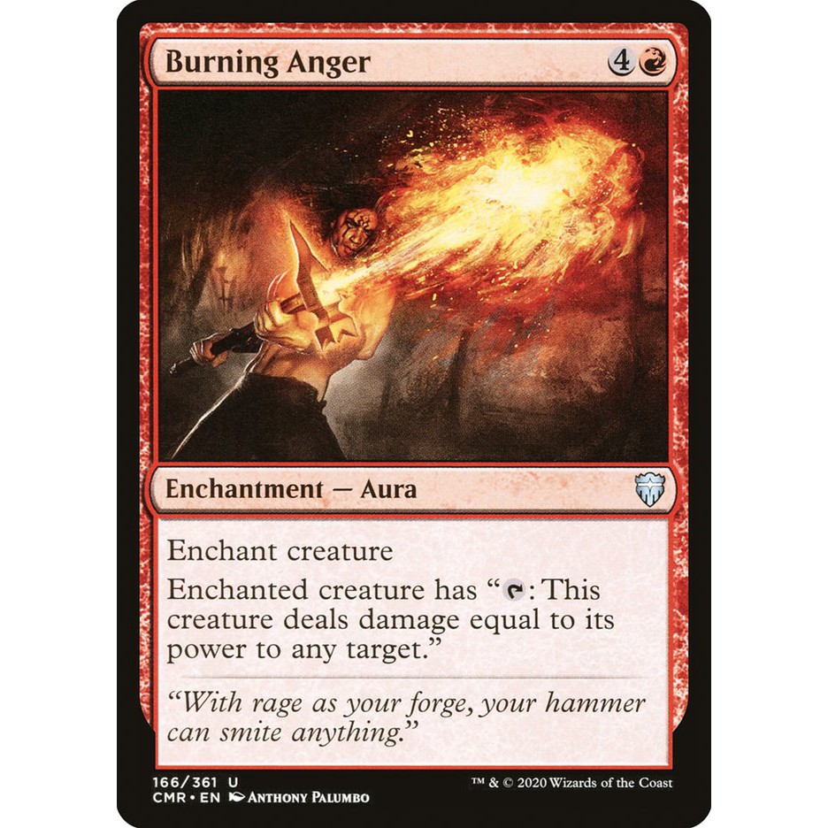 MTG 魔法風雲會 CMR 指揮官傳奇 #166 [閃U] 怒氣成焰 Burning Anger 燃え盛る怒り | 蝦皮購物