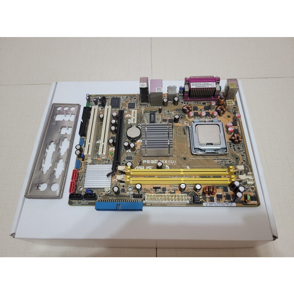 華碩 ASUS P5GC-MX/1333 775腳位 內建顯示 附檔板 2組DDR2 4組SATA 1組IDE | 蝦皮購物
