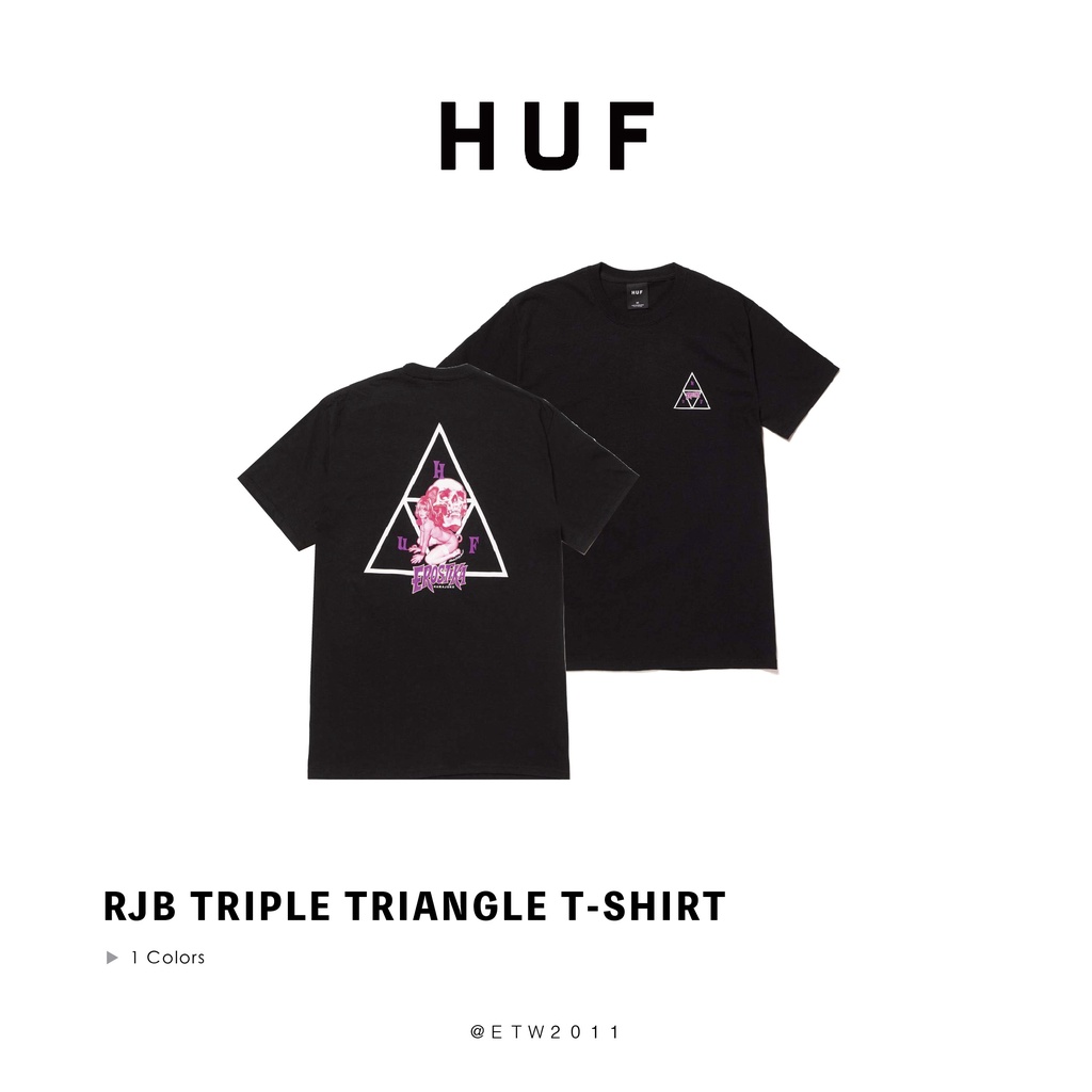 ☆ETW☆【一中店】HUF RJB TRIPLE TRIANGLE T-SHIRT 三角形 骷顱 裸女 短T 短袖 現貨 | 蝦皮購物