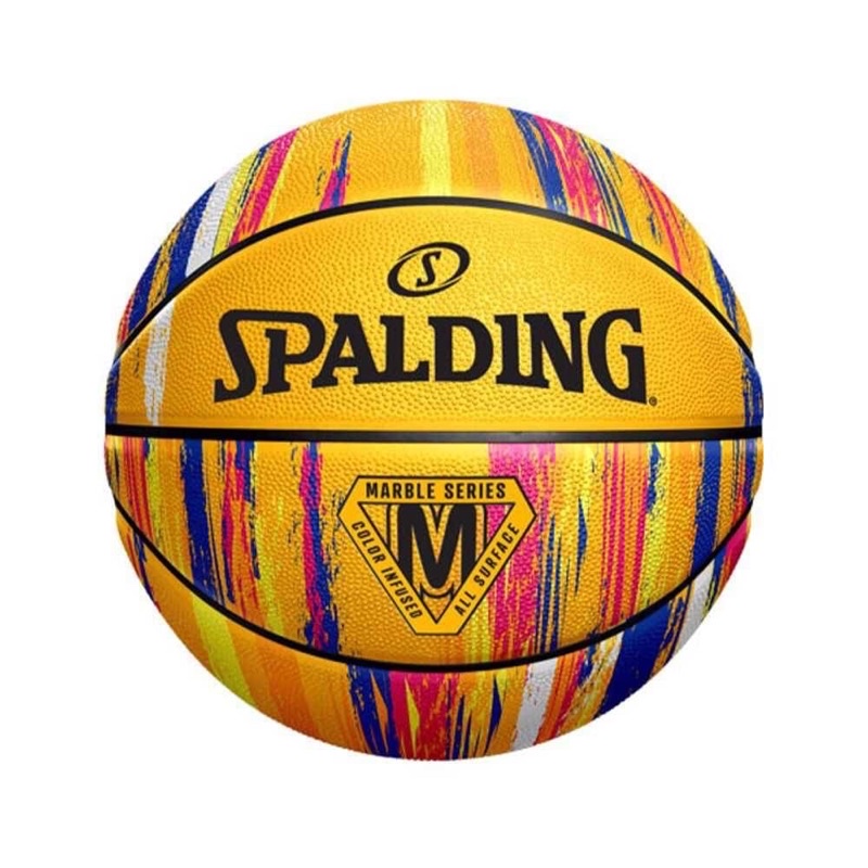 【SPALDING 斯伯丁】SP 大理石系列 橡膠 7號籃球 黃彩 SPA84401 | 蝦皮購物