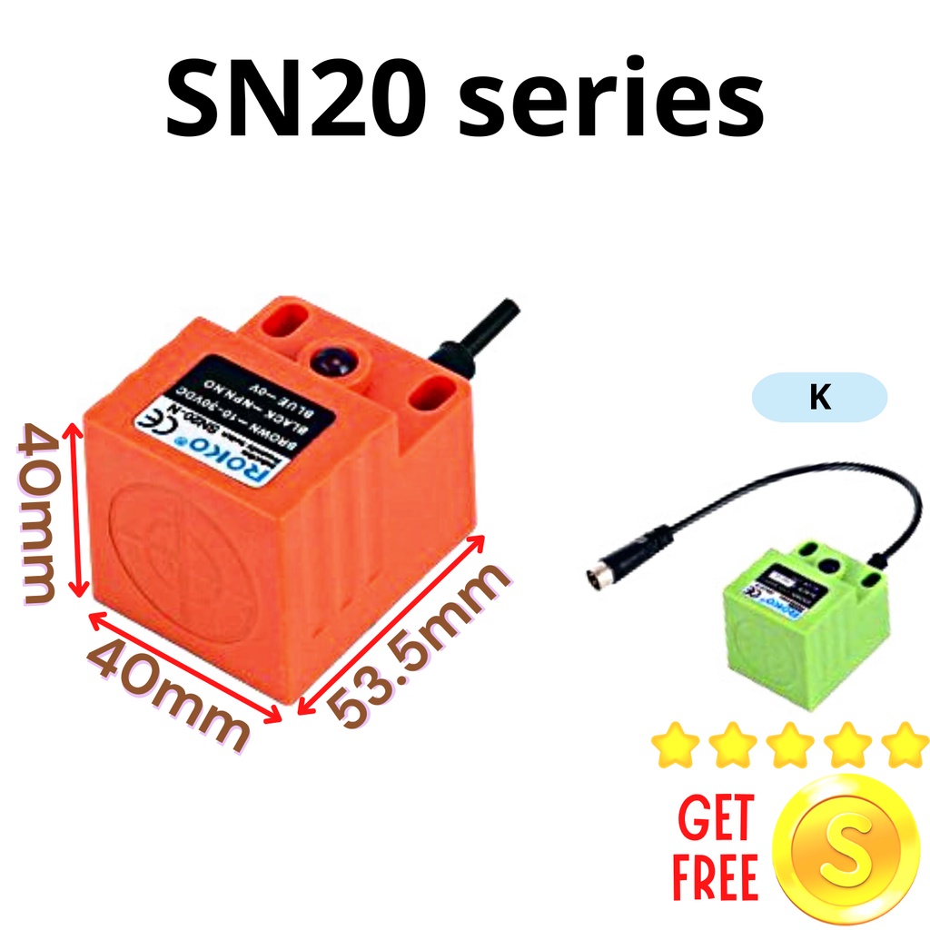 #SN20【台灣瑞科】#近接開關 #接近開關 #SN20-N #NPN NO #常開 #方型 #ROKO 瑞科 | 蝦皮購物