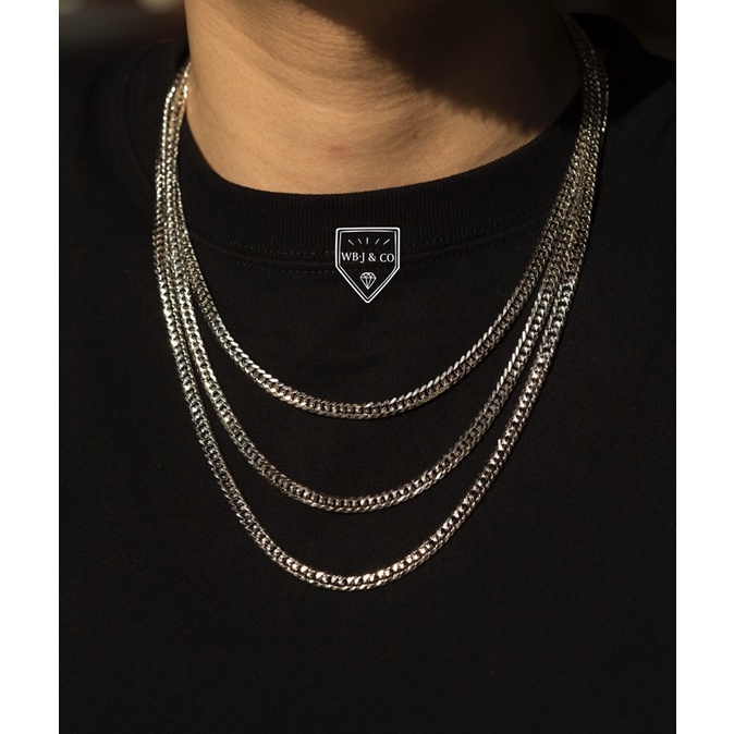WBJ訂製珠寶 5mm多角度切割古巴鍊/喜平鍊 925純銀項鍊 嘻哈項鍊 鎖骨鏈 疊帶項鍊 | 蝦皮購物