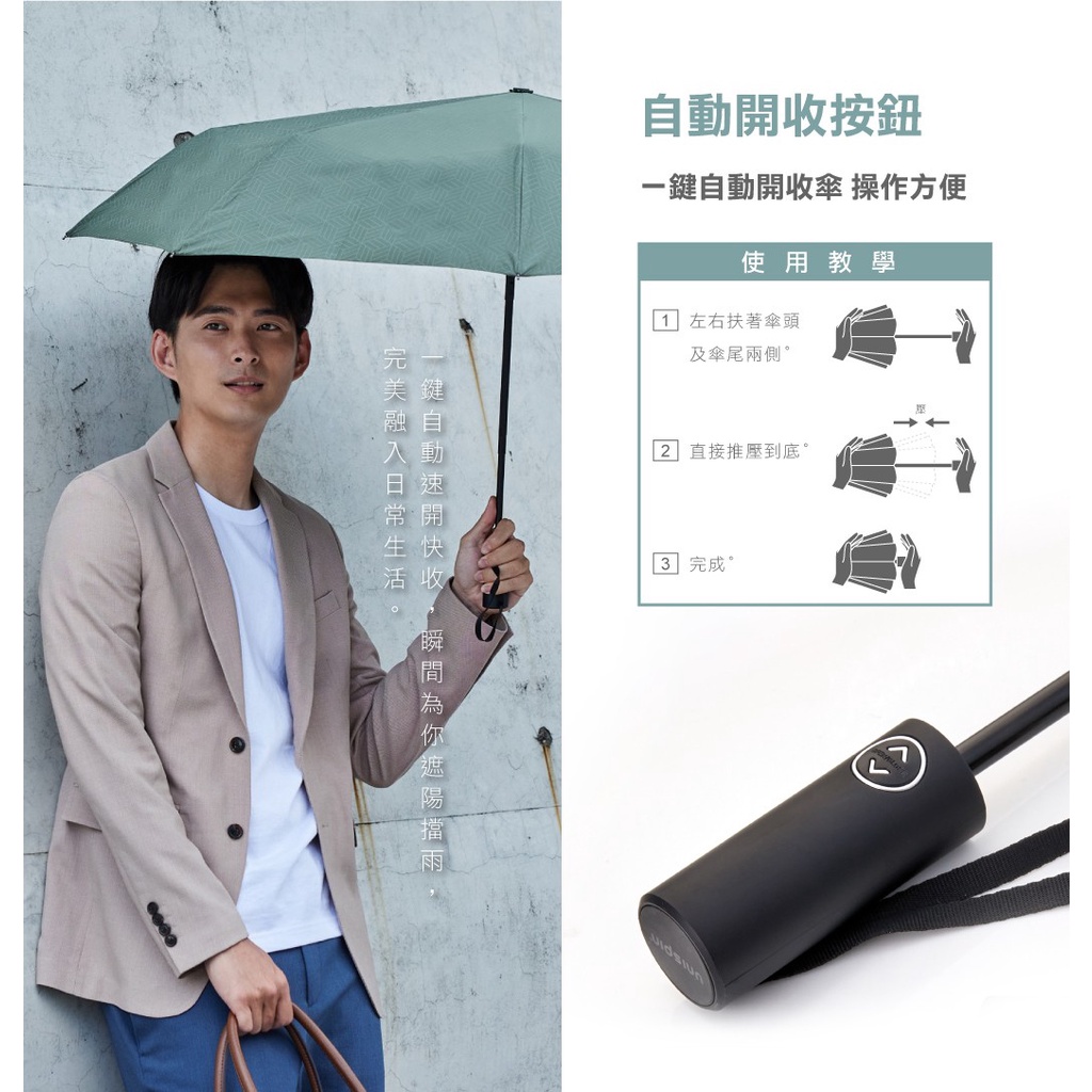[周傳]自動完美瞬收傘 Unispin 25吋自動完美瞬收傘 易收傘 一鍵秒收 三秒快速收捲 晴雨傘 摺疊傘 自動傘 | 蝦皮購物