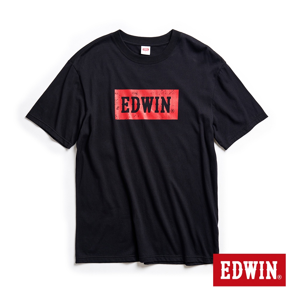 EDWIN 斑駁BOX LOGO短袖T恤(黑色)-男款 | 蝦皮購物