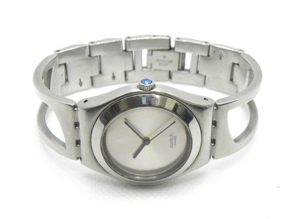 [專業] 石英錶 [SWATCH S3335] 斯沃琪 全鋼圓型指針錶[銀色面]中性/潮/軍錶 | 蝦皮購物