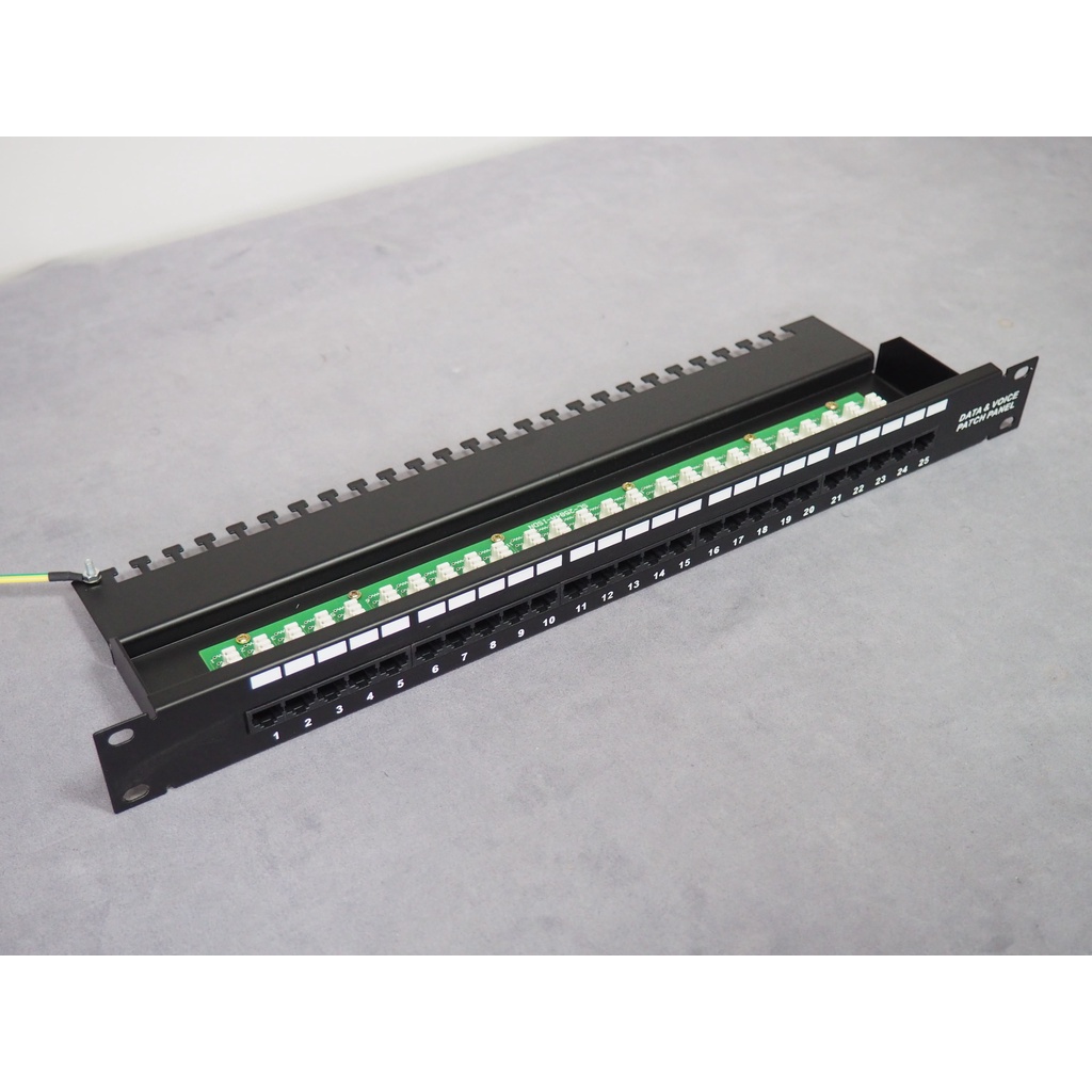 【台灣現貨、出貨】19吋 1U Cat3 ISDN RJ11 25 Ports Patch Panel 跳線板 含背面理 | 蝦皮購物