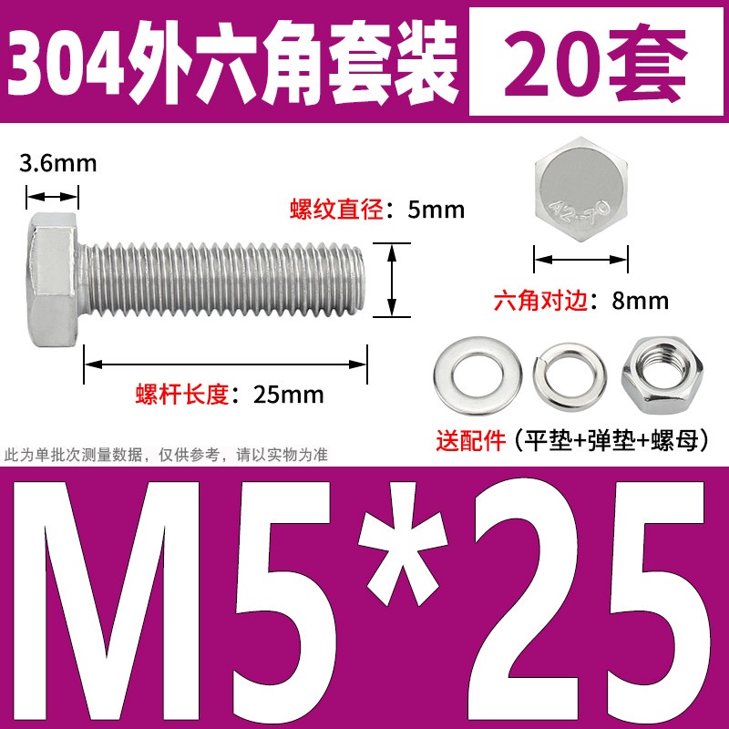 ↓不鏽鋼螺桿↓304不鏽鋼外六角螺絲螺栓螺母套裝大全配件長螺桿M4M5M6M8M10M12 | 蝦皮購物