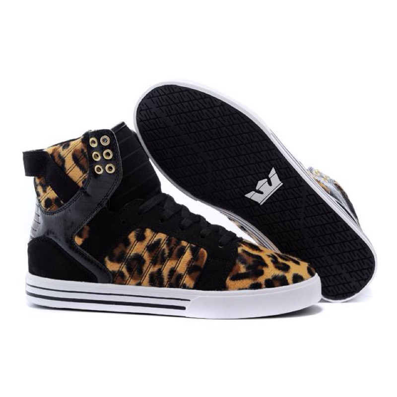 SUPRA正品出清/全新/板鞋/豹紋麂皮/高筒/US7.5/25.5cm | 蝦皮購物