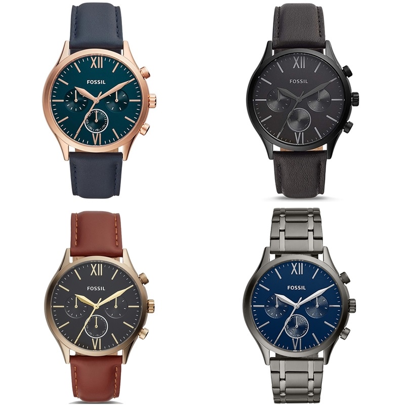 FOSSIL Fenmore Midsize 雅痞風格三眼計時男錶 【 Watch On-line Store 】 | 蝦皮購物