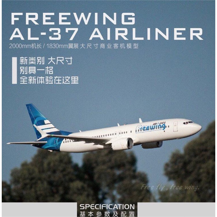 (飛恩模型)Freewing 飛翼 AL37 / 波音737客機 雙70mm 內轉動力6s PNP版 / KIT+S版 | 蝦皮購物